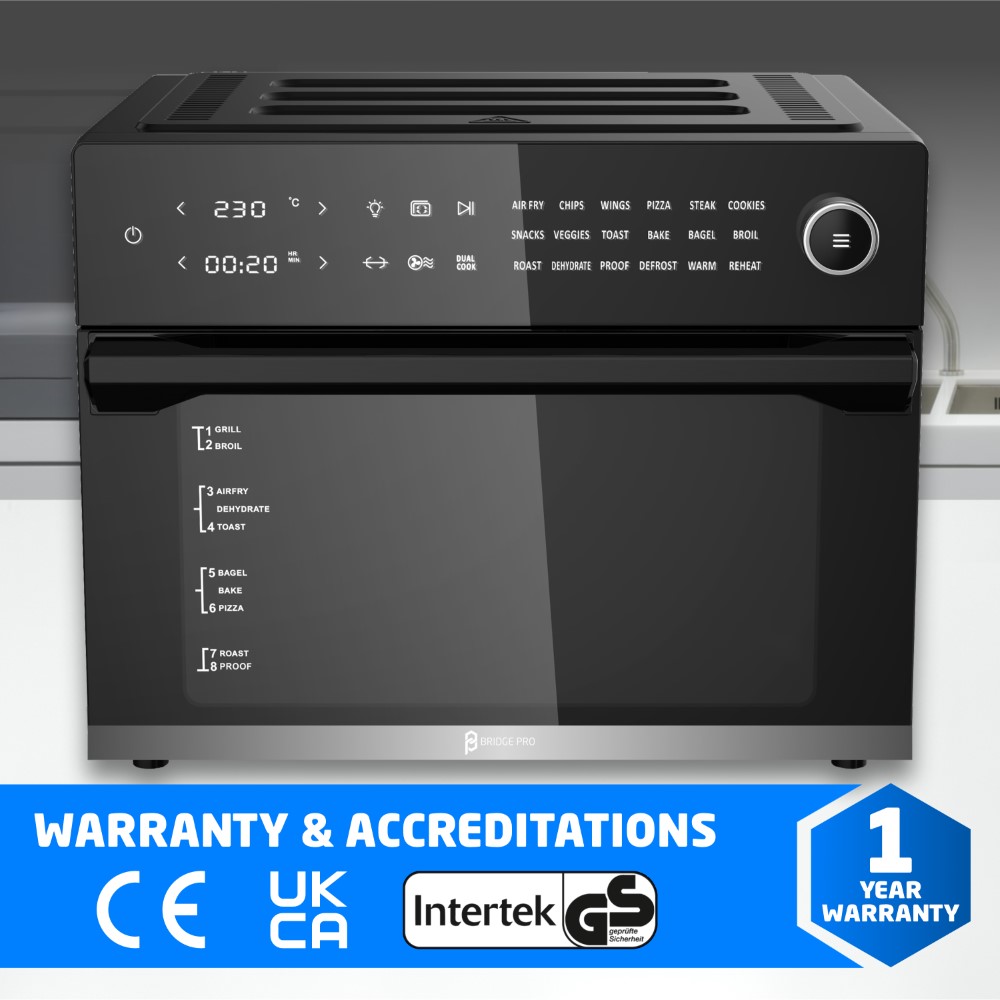 BridgePro 30L Digital Air Fryer Oven Including Full Accessory Set ...